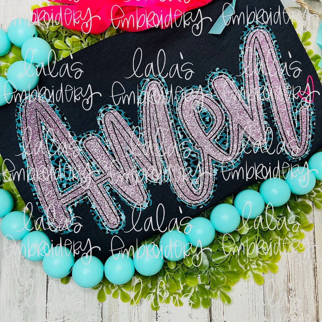 Amen Script Double Stack Applique Design - Hand Lettered Design ...