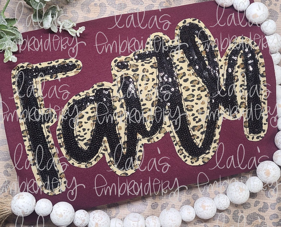 FAITH Double Stack Applique Design - Hand Lettered Design ** Instant ...