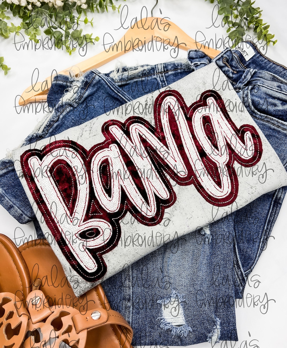 BAMA Double Stack Team Applique Design - Hand Lettered Design - Etsy