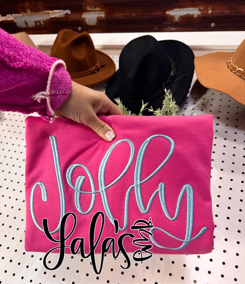 Jolly - Hand Lettered Embroidery Design - DESIGN SOLD ONLY - Etsy