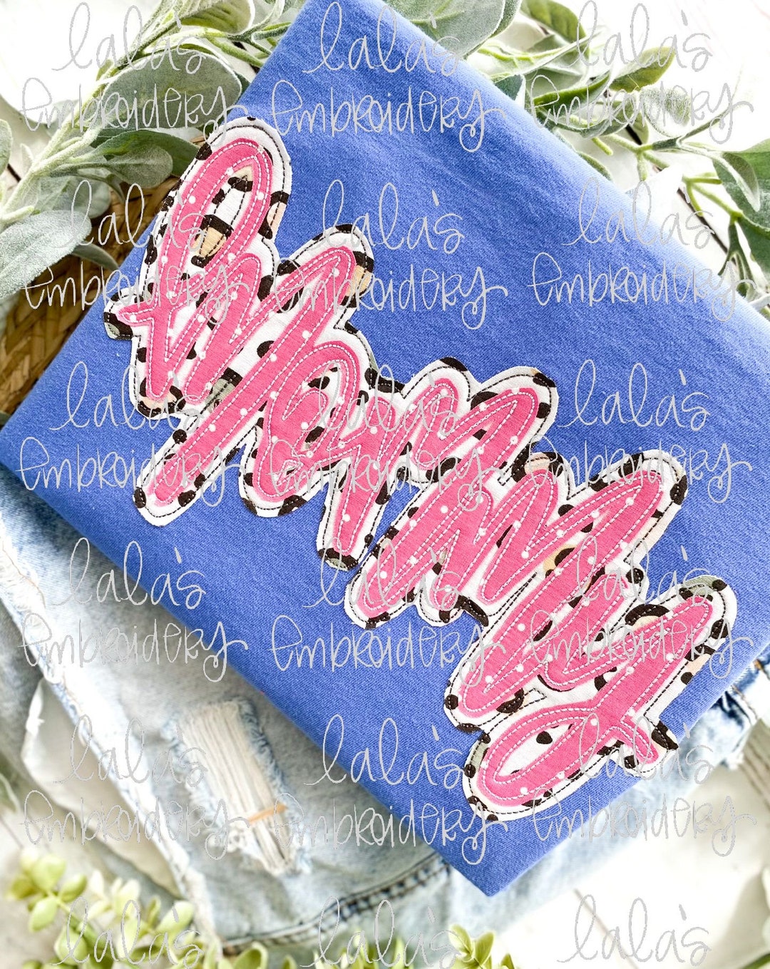 Mommy Double Stack Applique/embroidery Design Hand Lettered Design ...