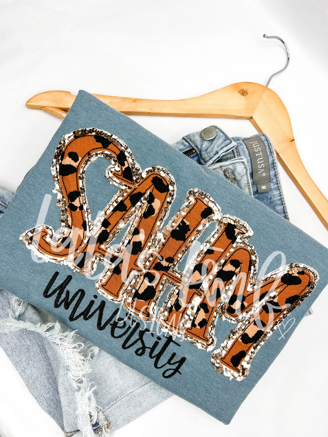 SAHM University Double Stack Applique/embroidery Design - Hand Lettered ...