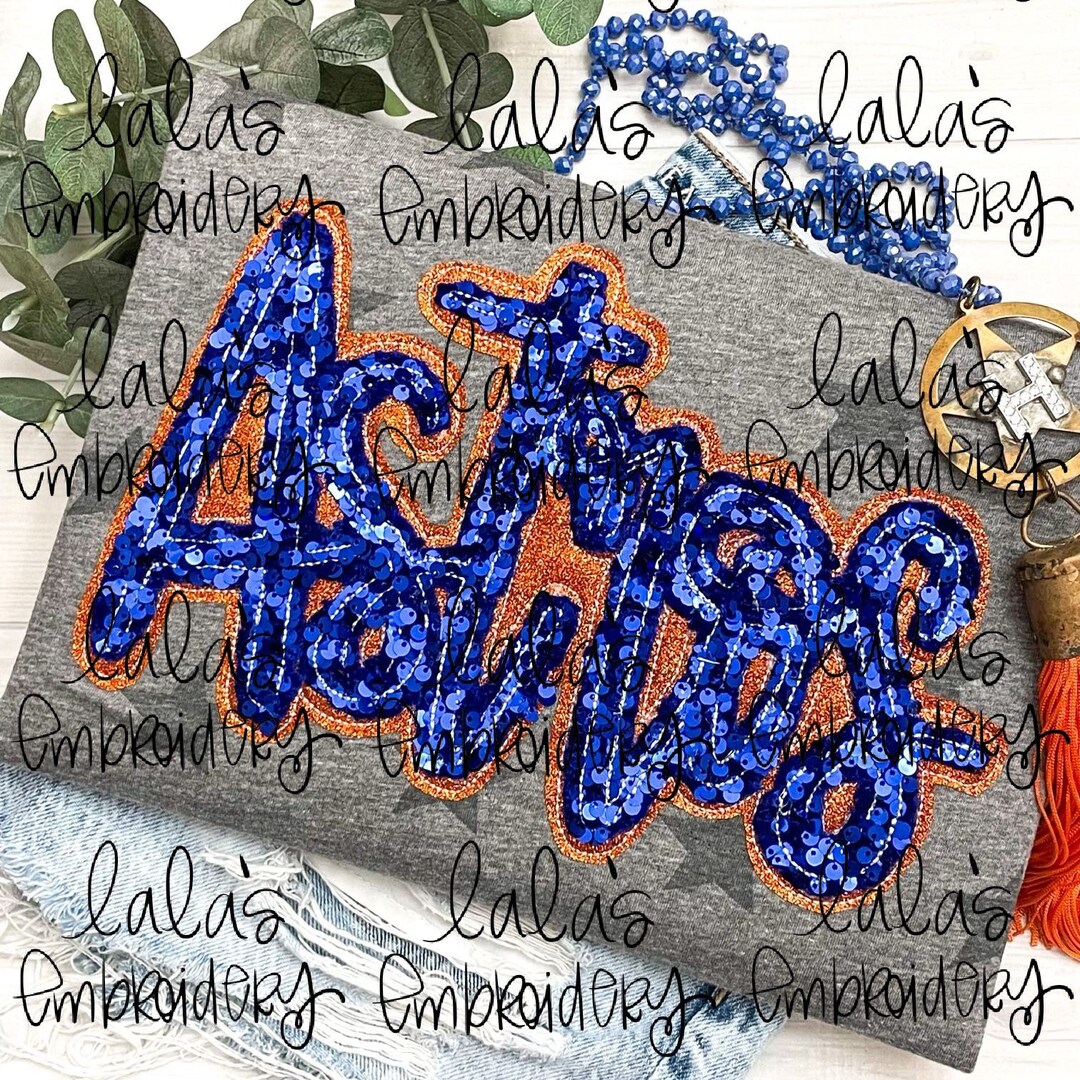 ASTROS Double Stack Team Applique Design - Hand Lettered Design - Etsy