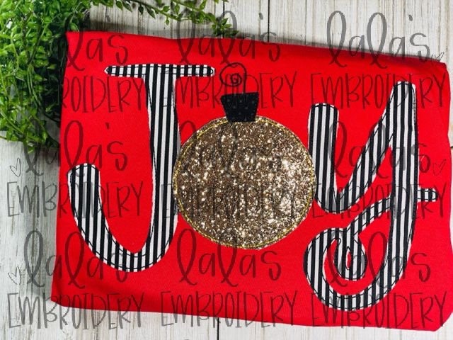 JOY Applique Design Hand Lettered Design - Etsy