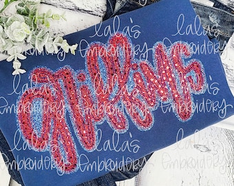 Lolli Double Stack Applique Design Hand Lettered Design - Etsy