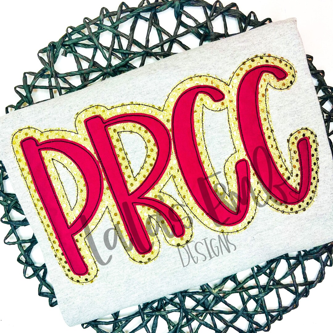 PRCC Double Stack Applique Design - Hand Lettered Design - Etsy