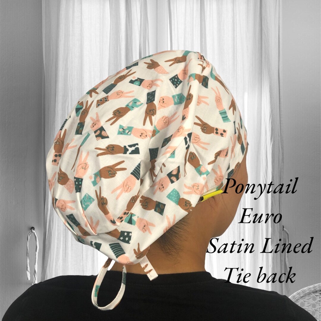 Peace Sign Scrub Caps, Diversity Surgical Cap, Scrub Caps for Women ...