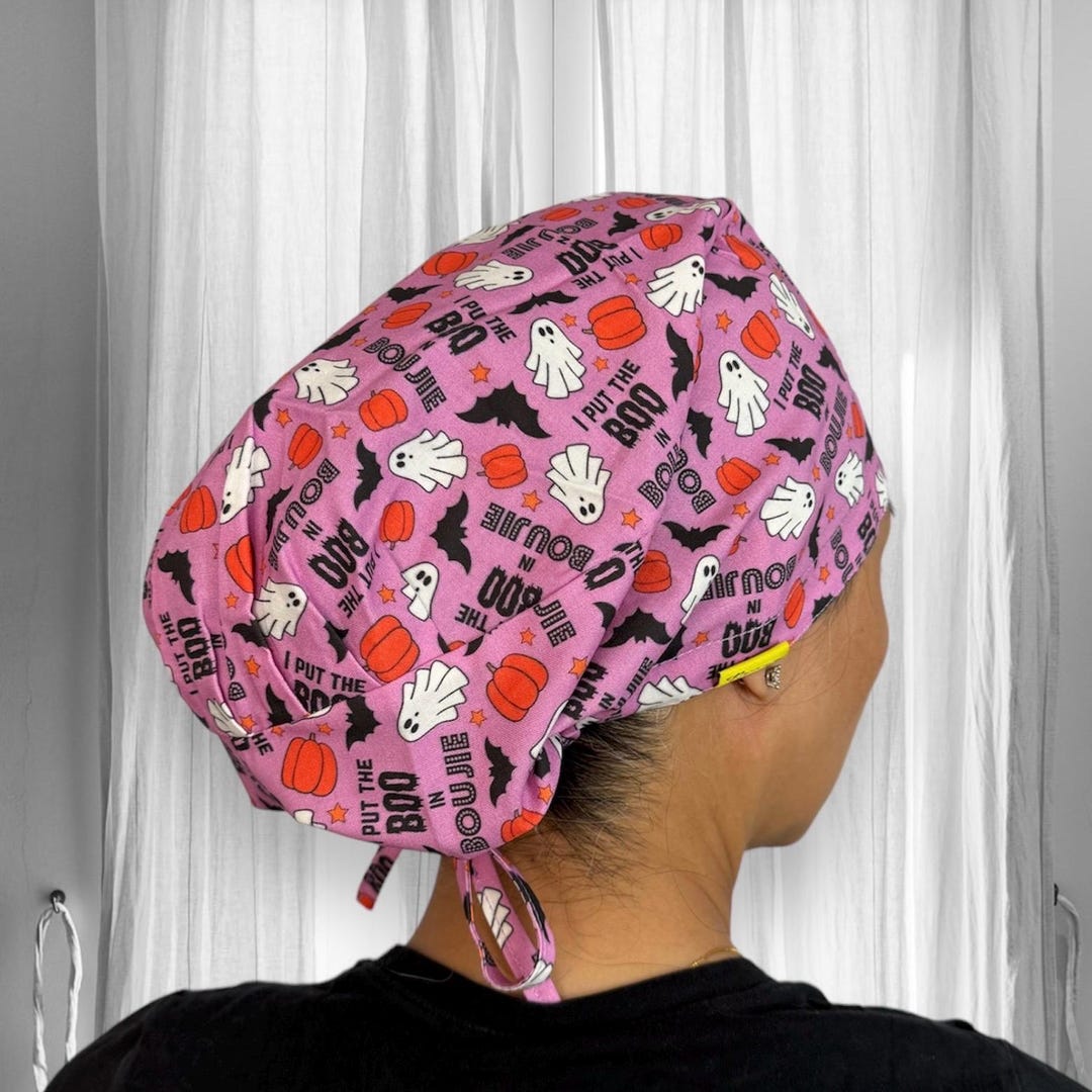 Boo Boujie Ghost Scrub Caps for Women,surgical Cap, Funny Halloween ...
