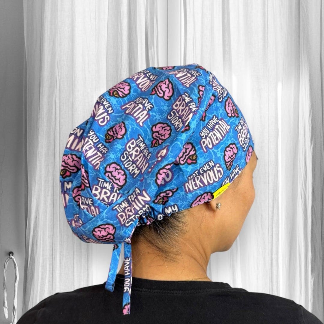 Brain Storm Surgical Cap, SILK Lined Scrub Cap, Neuro Surgeon Surgical ...