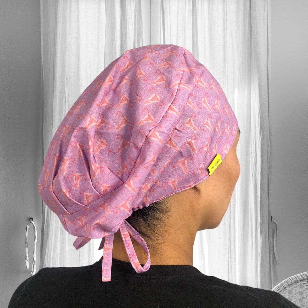 Lilac Uterus SCRUB CAPS, Labor and Delivery Scrub Caps, Ob Gynecologist ...