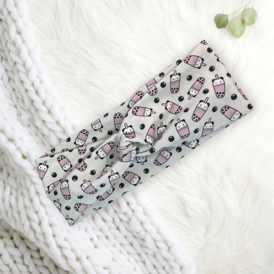 Taro Boba - Nurse Headband, Milk Tea Headband With Button, Labor and ...