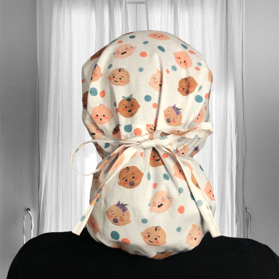 BABIES Faces - Ponytail Scrub Cap, Labor and Delivery Scrub Caps, Ob ...