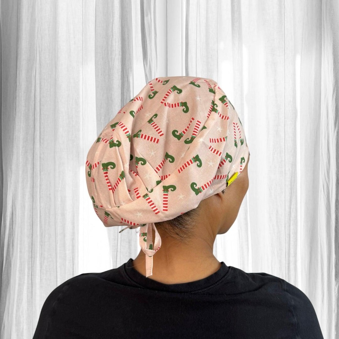 Christmas Elf Feet Satin Lined Scrub Caps and Orthopedic Surgeon Gift ...
