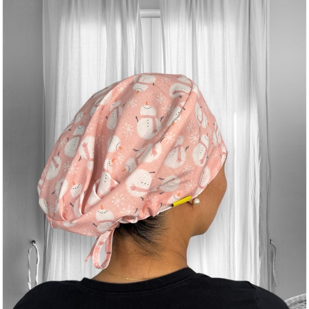 Snowman Winter Scrub Caps for Women, Scrub Hat, Surgeon Surgical Cap ...