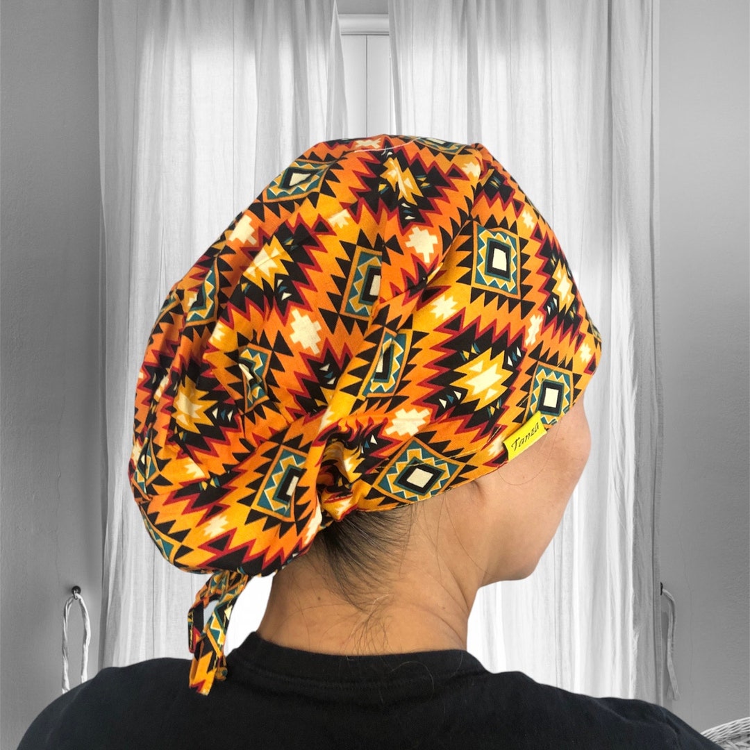 SOUTHWEST ARGYLE scrub Caps for Women, Aztec Surgical Cap, CRNA, New ...