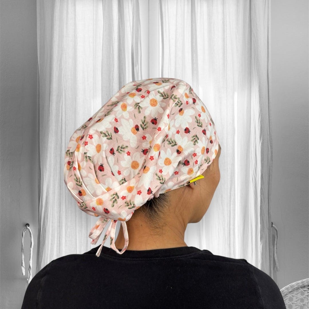 Ladybug Daisy Scrub Caps, Summer Surgical Cap, Surgery Cap, Future ...