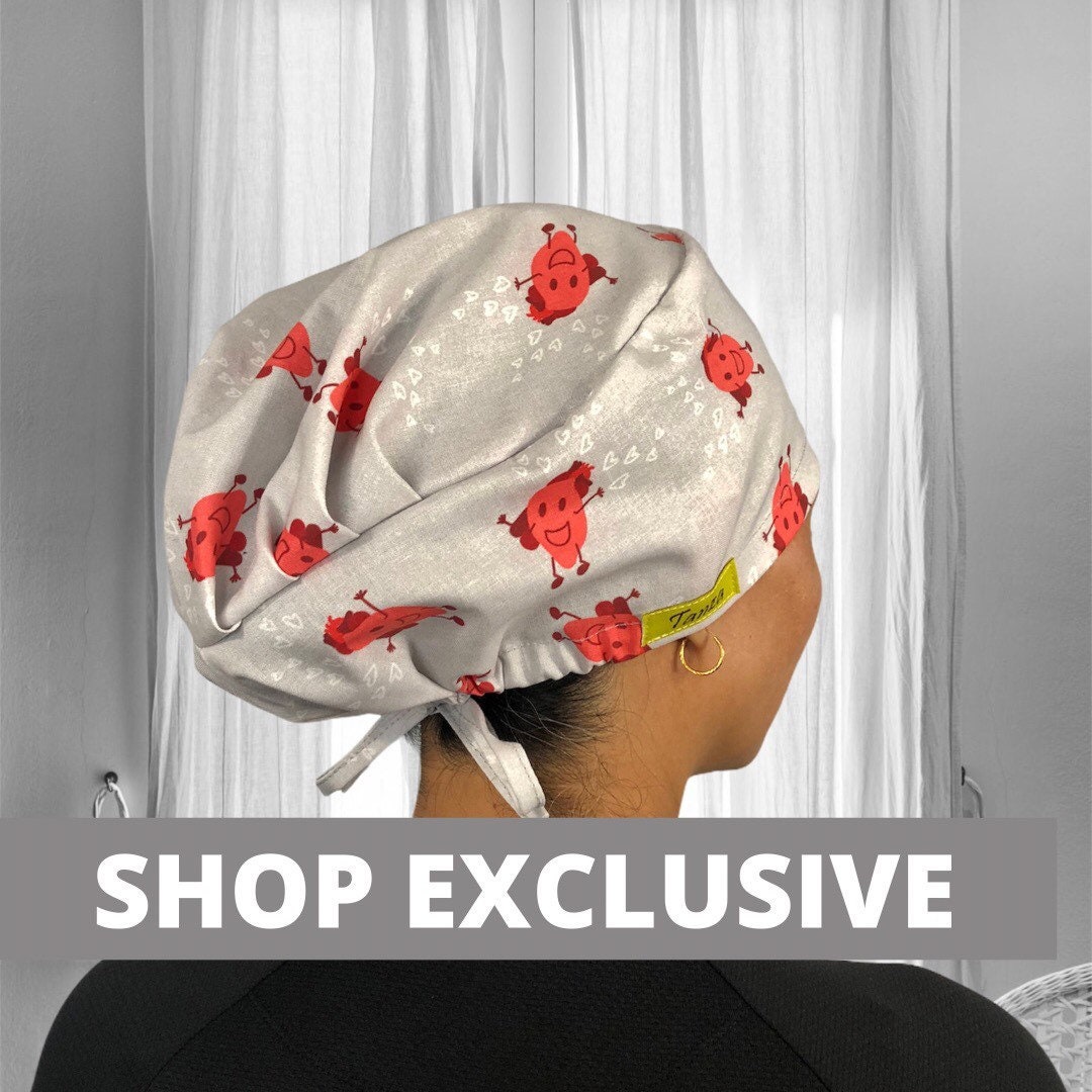 Cardiologist Scrub Cap, Cardiac Surgeon Surgical Cap, Heart Anatomy ...