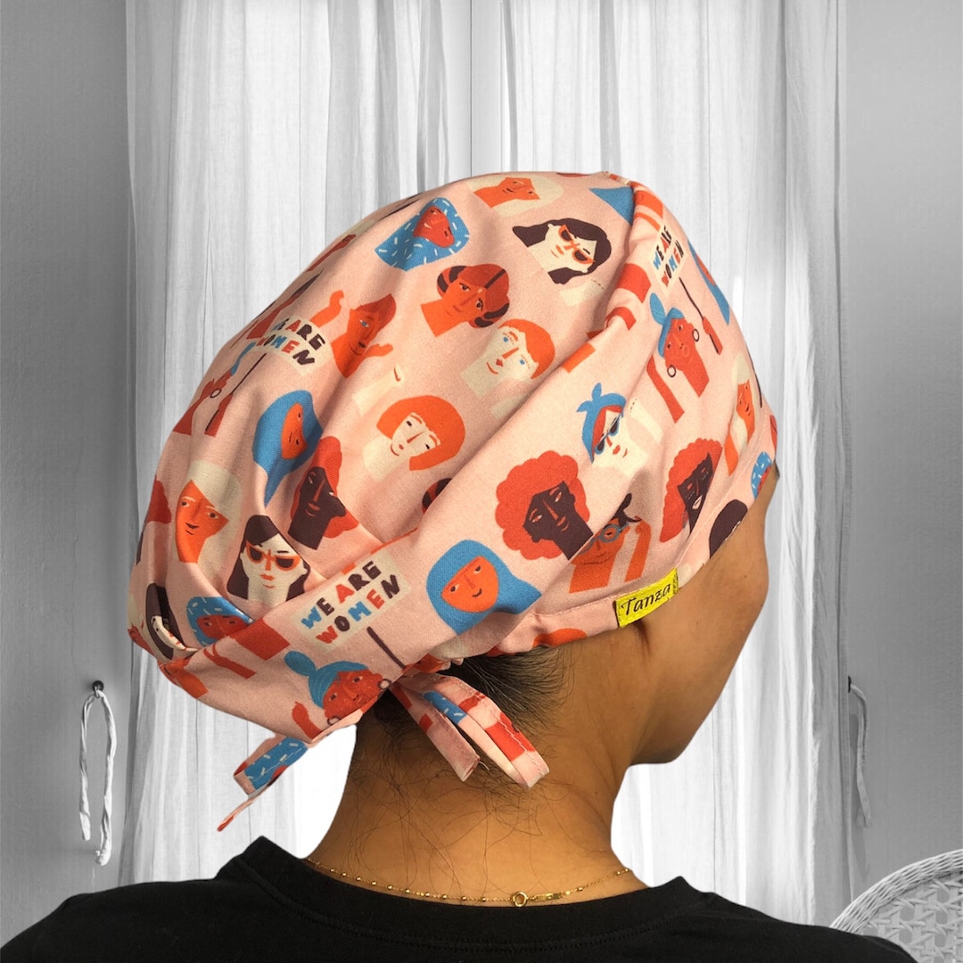 Women Empowerment-scrub CAPS , Feminist Surgical Cap, Scrub Caps Women ...