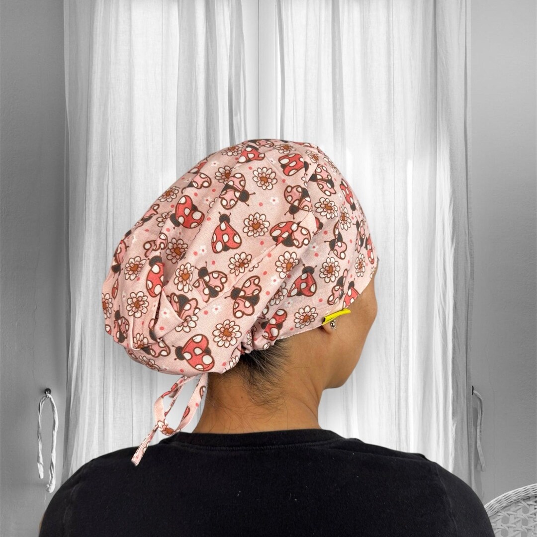 Valentines Ladybug Scrub Caps for Women, Medical Student Gift, CRNA ...