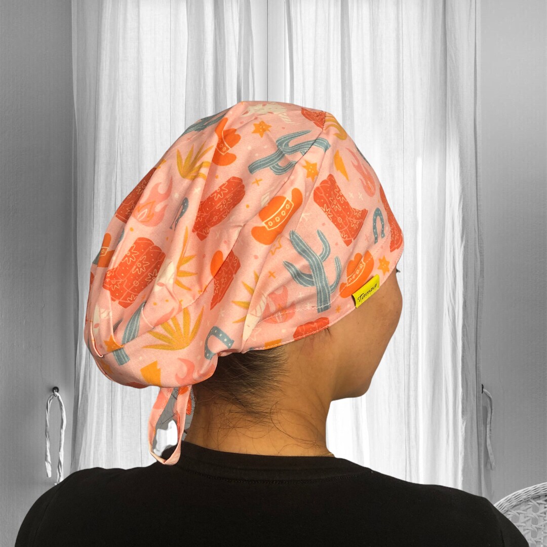 WESTERN Scrub Caps, Cowboy Boots Surgical Cap, Scrub Caps for Women ...
