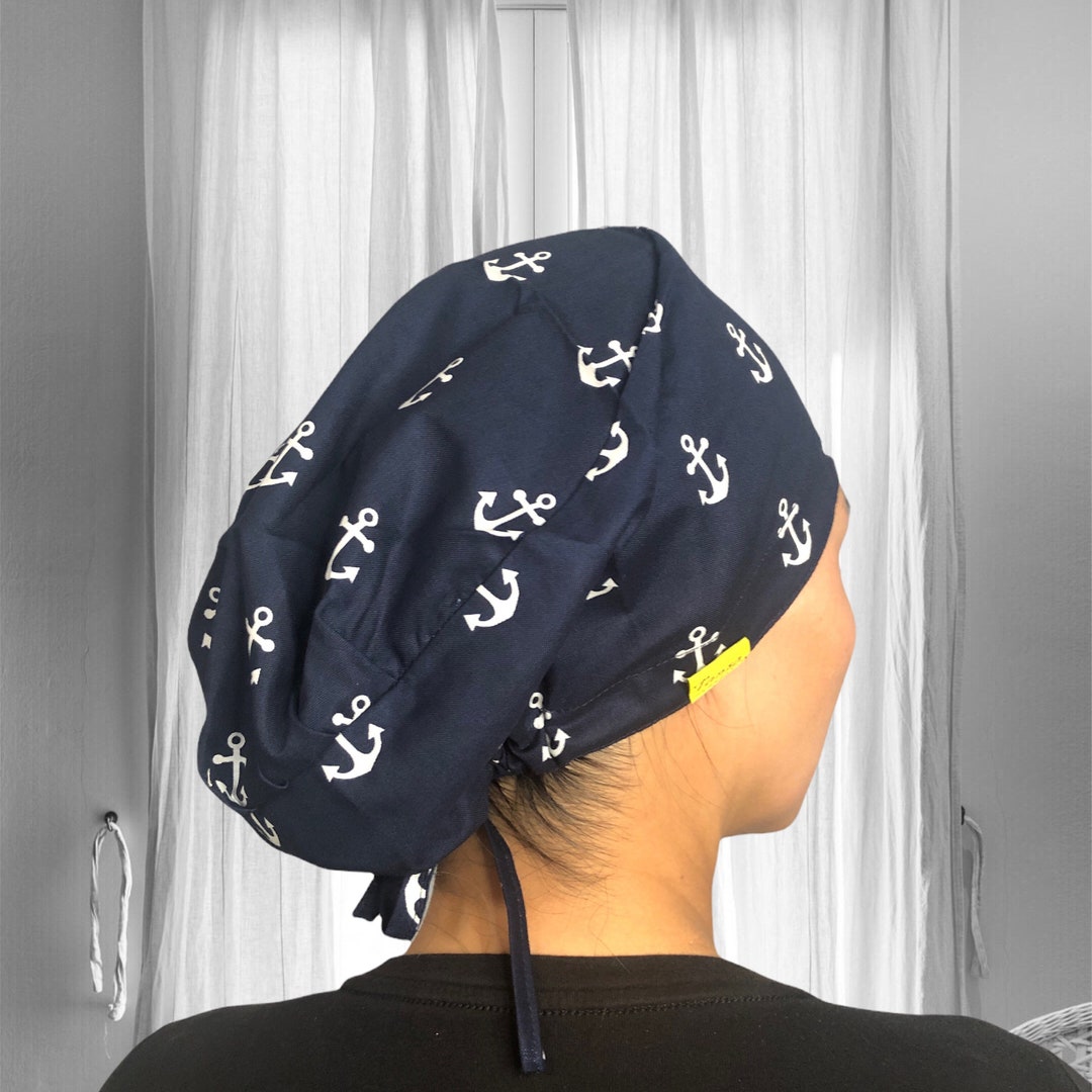 White Anchor - Scrub Caps for Women, US Navy Surgical Cap, Nautical ...