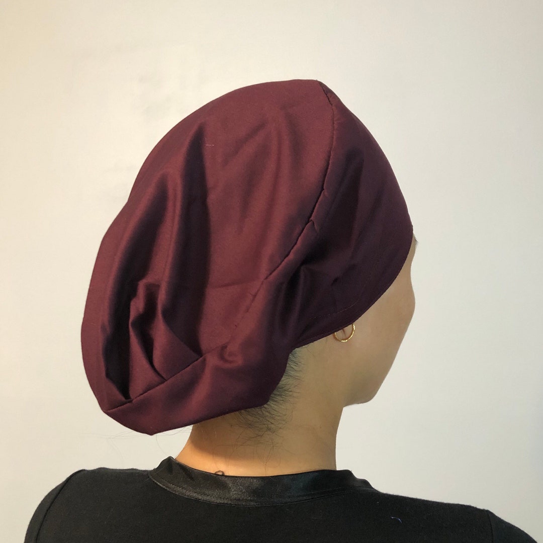 Maroon Scrub Caps for Women, Burgundy Surgical Cap Women, Solid Scrub ...