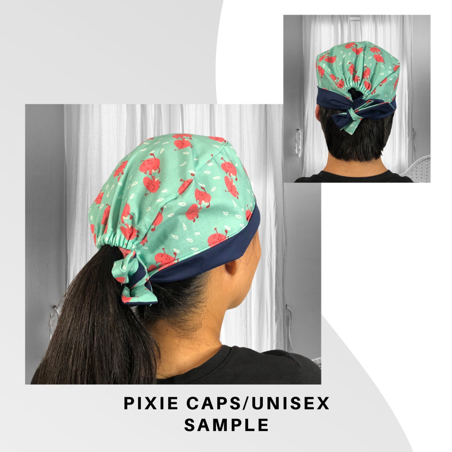 Kidneys Green SCRUB CAPS - Urologist Surgical Cap, Scrub Caps for Women ...