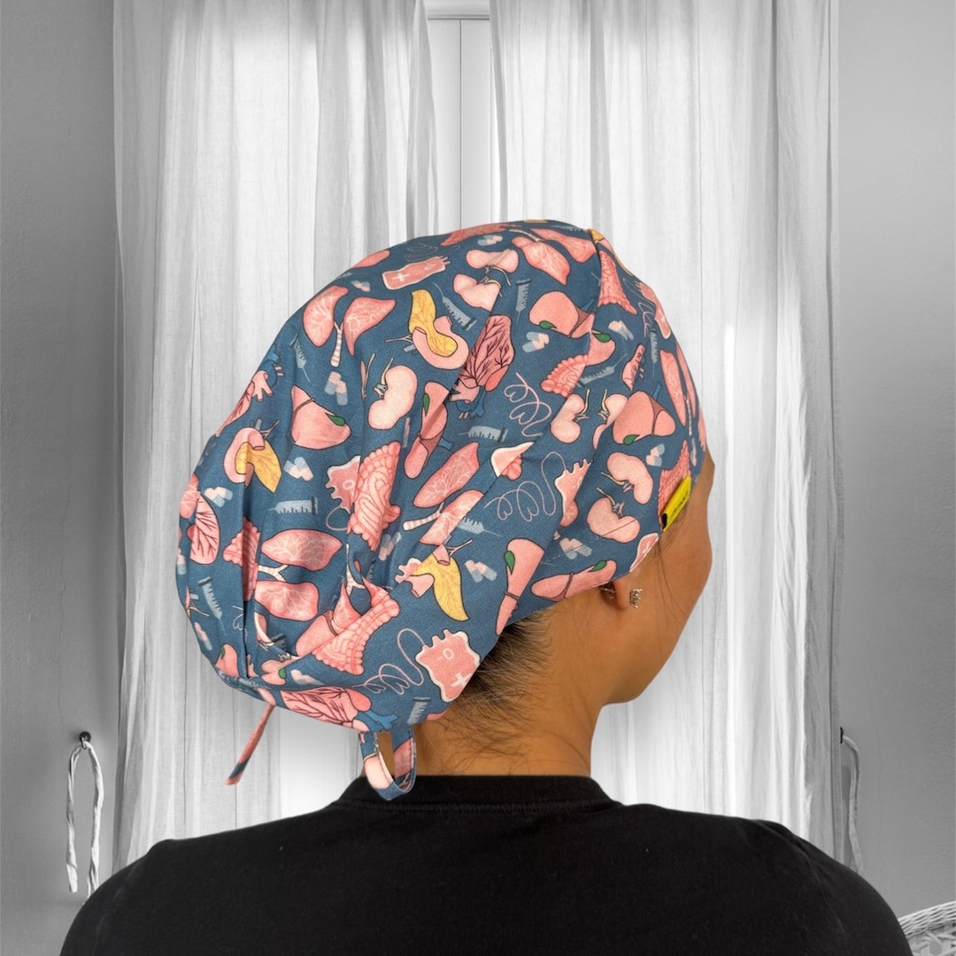 Internal Organs Scrub Cap, General Surgeon Surgical Cap, Heart Scrub ...