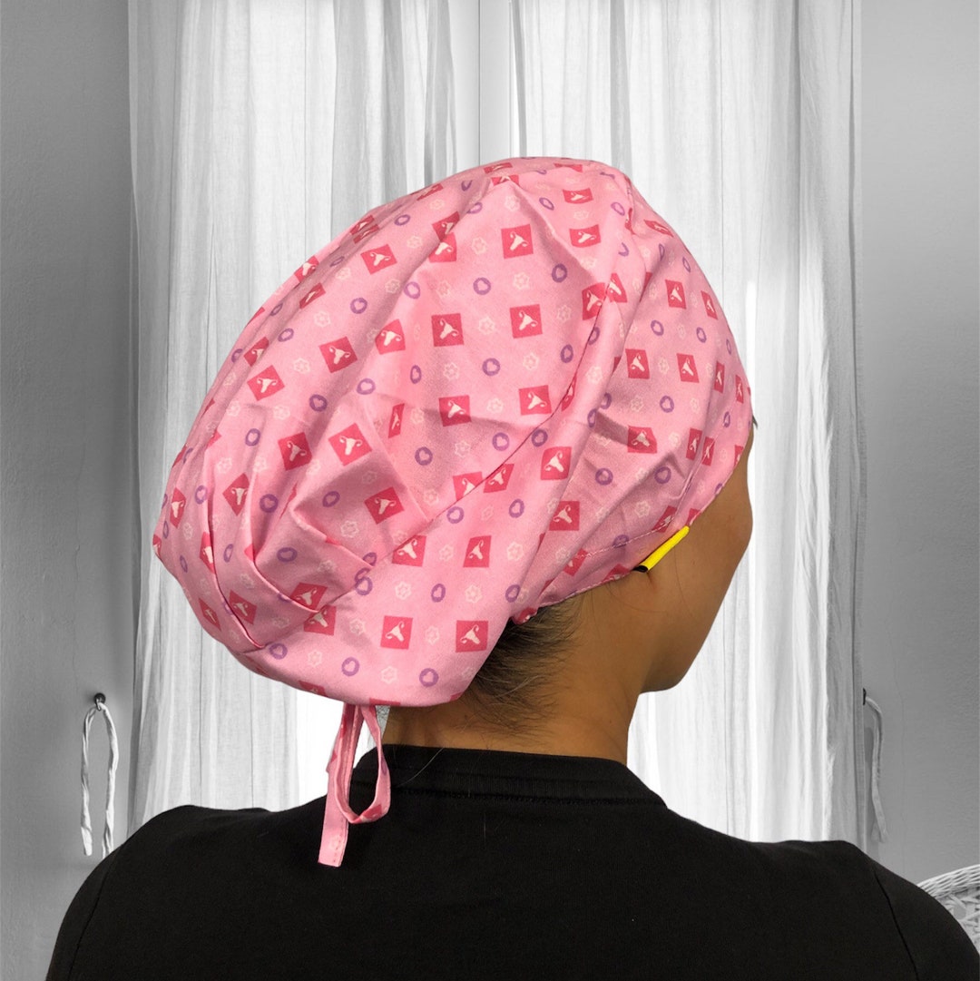 Fertility Scrub Caps for Women Euro Style, IVF, Uterus SATIN Lined ...
