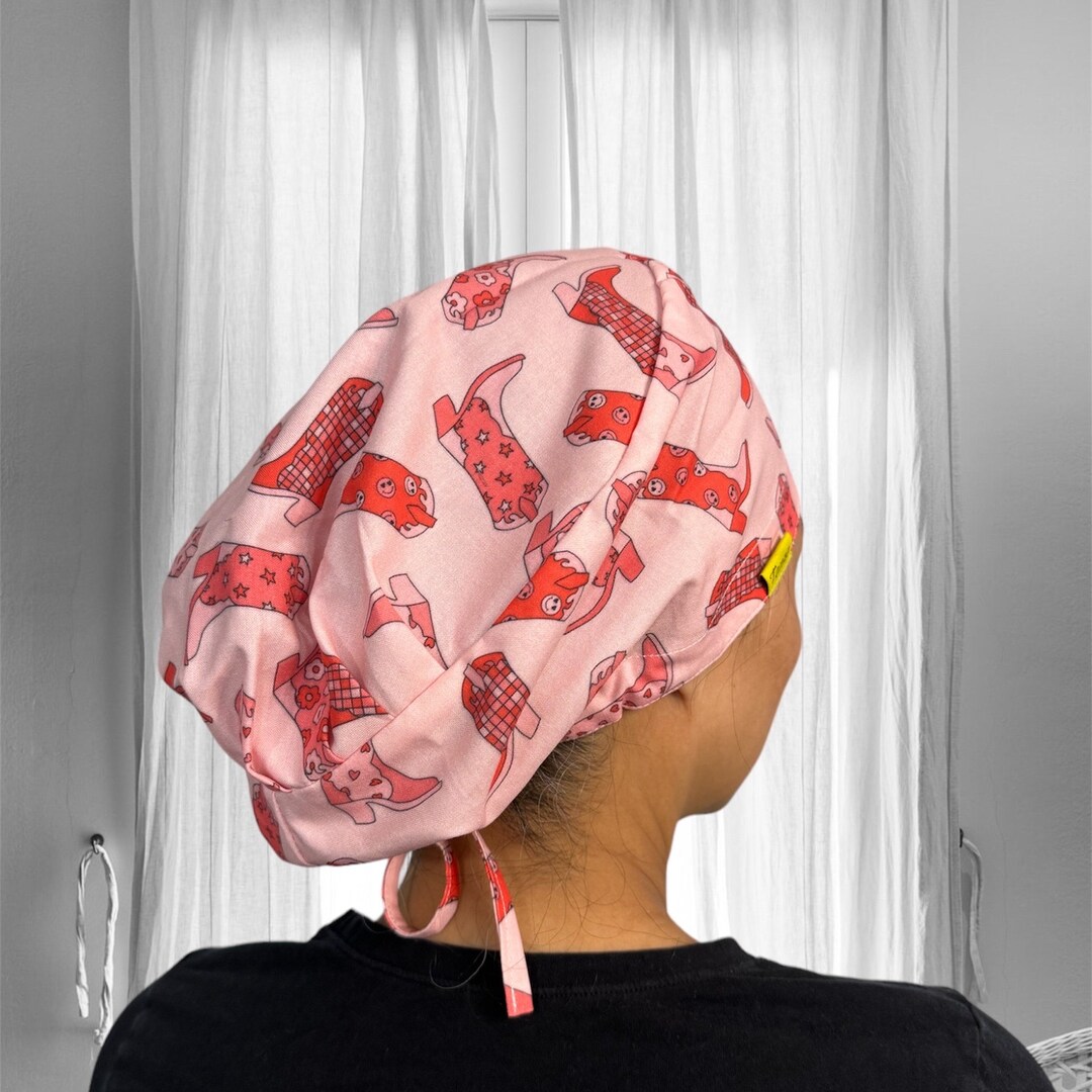 Cowboy Boots Scrub Caps for Women, Cowgirl Surgical Cap, Disco Ball ...