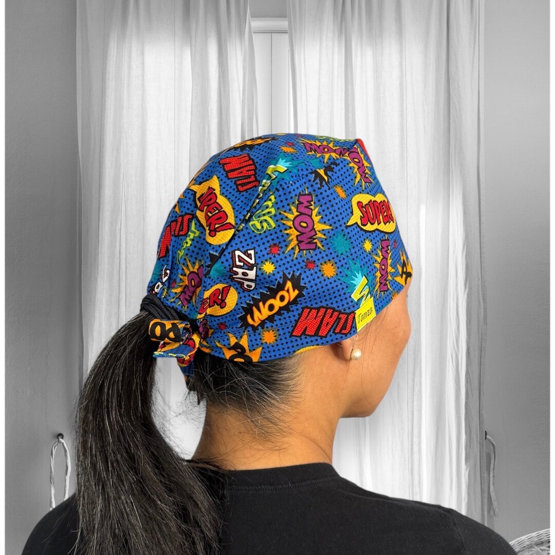 Comic Mens Surgical Scrub Cap, CRNA Surgical Cap, Nurse Practitioner ...