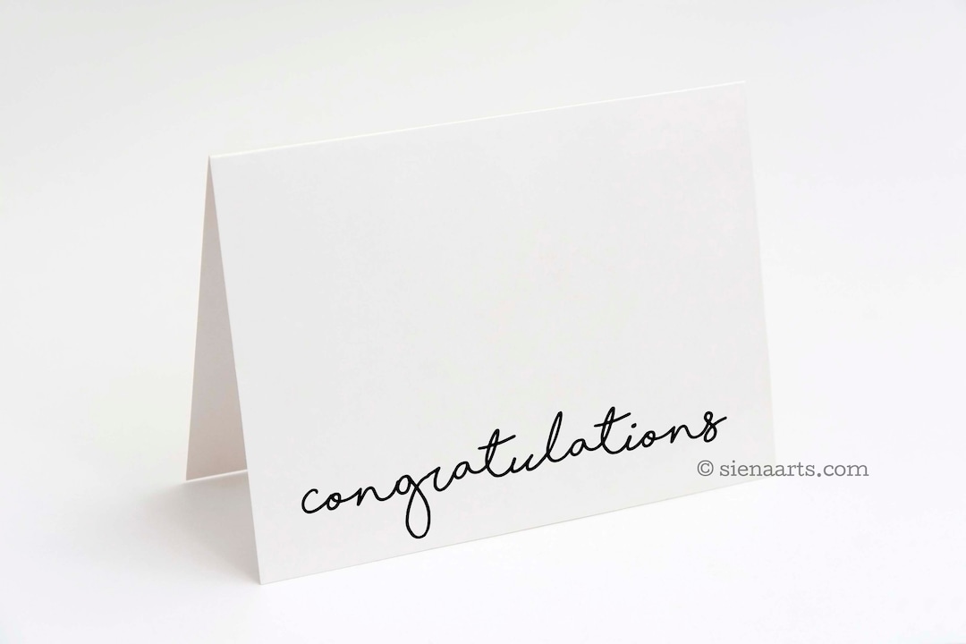 Black and White Congratulations Cards, Modern Congratulations Card Pack ...