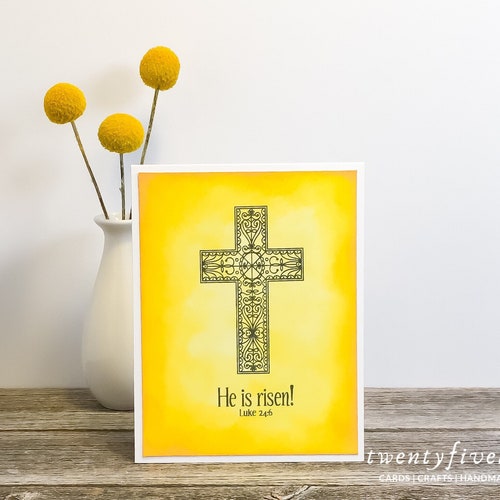 Printable He is Risen Card Resurrection Day Religious Easter - Etsy