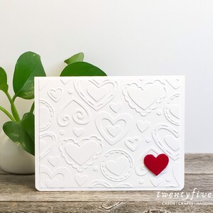 Set of 5 Modern Valentine's Day Cards Handmade Valentines - Etsy