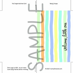 3 SIZES Printable Congratulations Card for New Baby Instant - Etsy