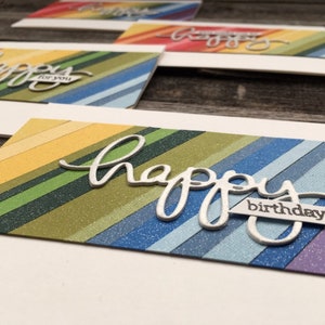 Set of 4 Glitter Rainbow Cards Assorted Happy Cards Set - Etsy