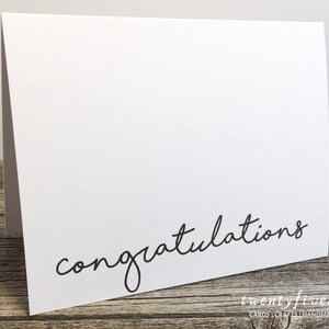 Black and White Congratulations Cards Modern Congratulations - Etsy