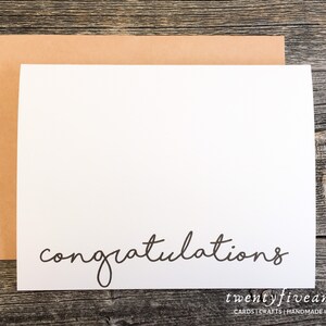 Black and White Congratulations Cards Modern Congratulations - Etsy