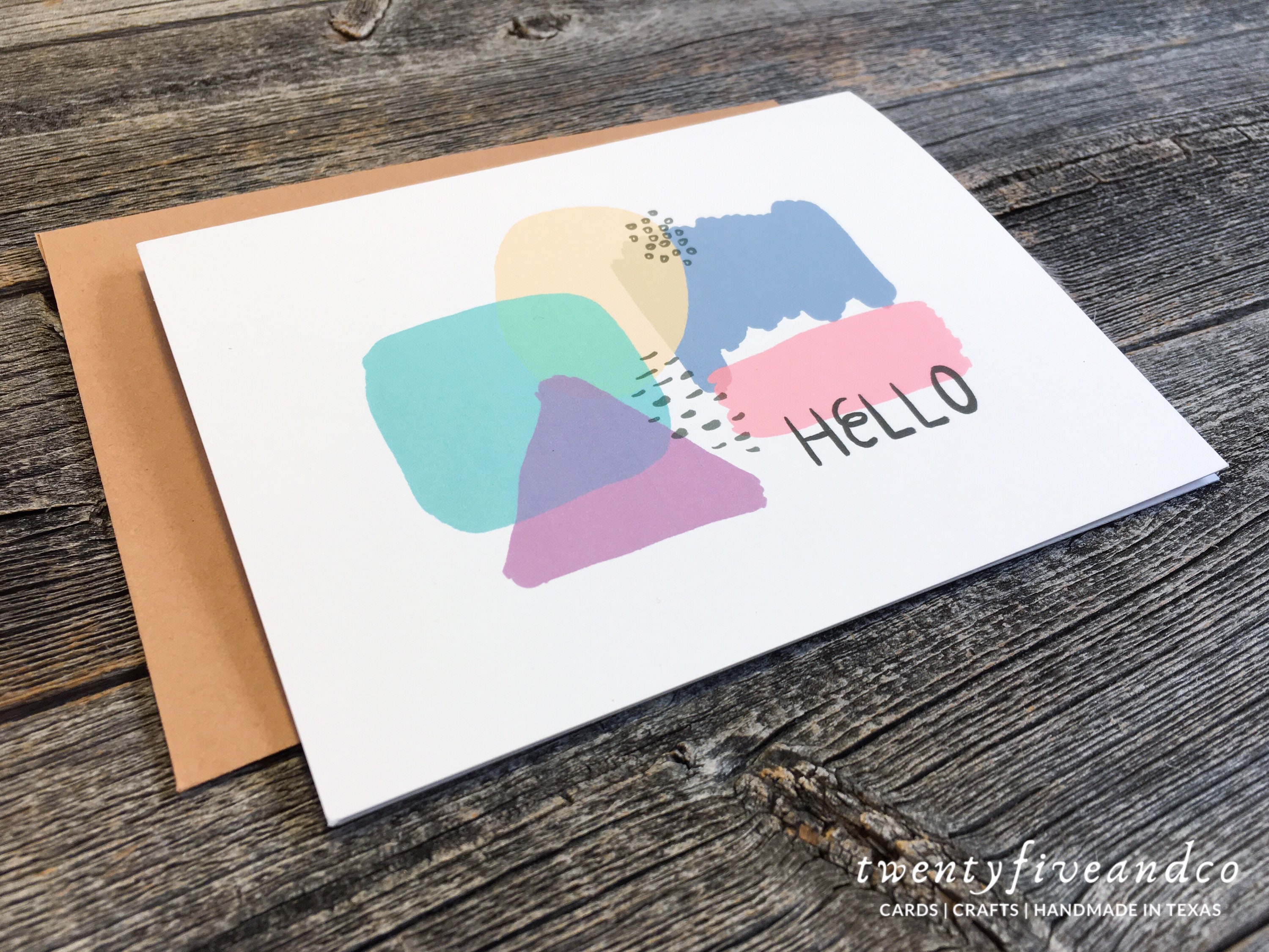 Hello Geometric Rainbow Cards Modern Rainbow Card Pack Blank | Etsy