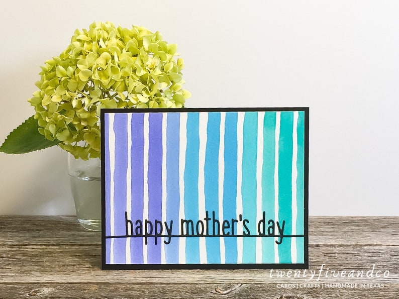 SINGLE CARD Hand Painted Watercolor Mother's Day Card | Etsy