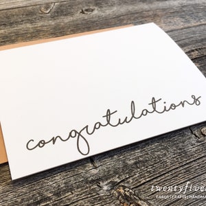Black and White Congratulations Cards Modern Congratulations - Etsy