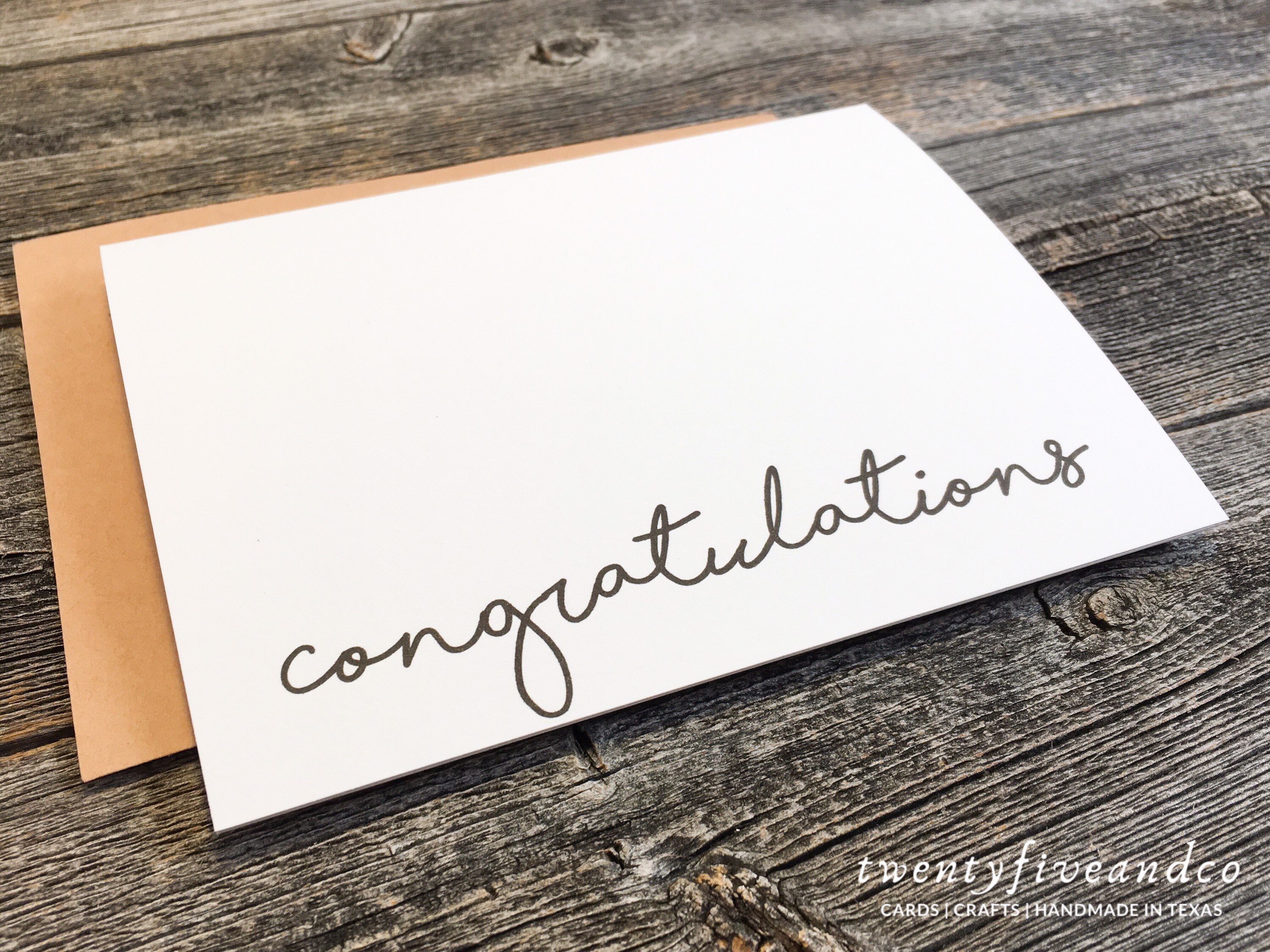 Black and White Congratulations Cards Modern Congratulations | Etsy