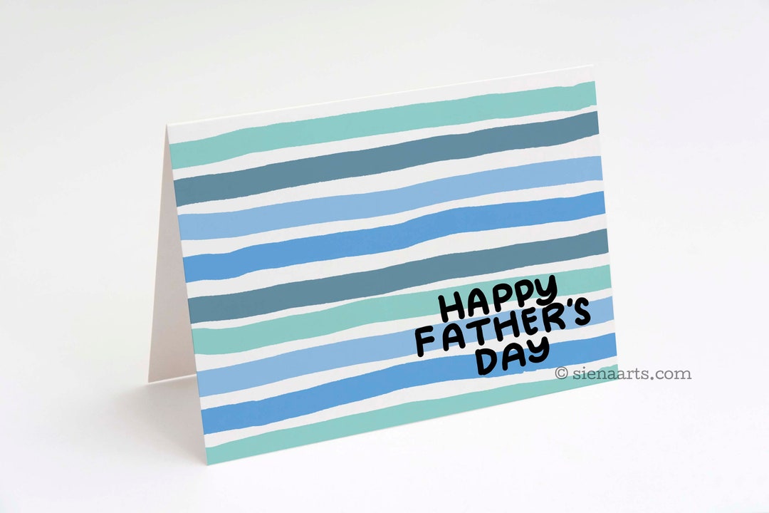 Painted Stripes Happy Father’s Day Cards, Minimalist Father’s Day Card ...