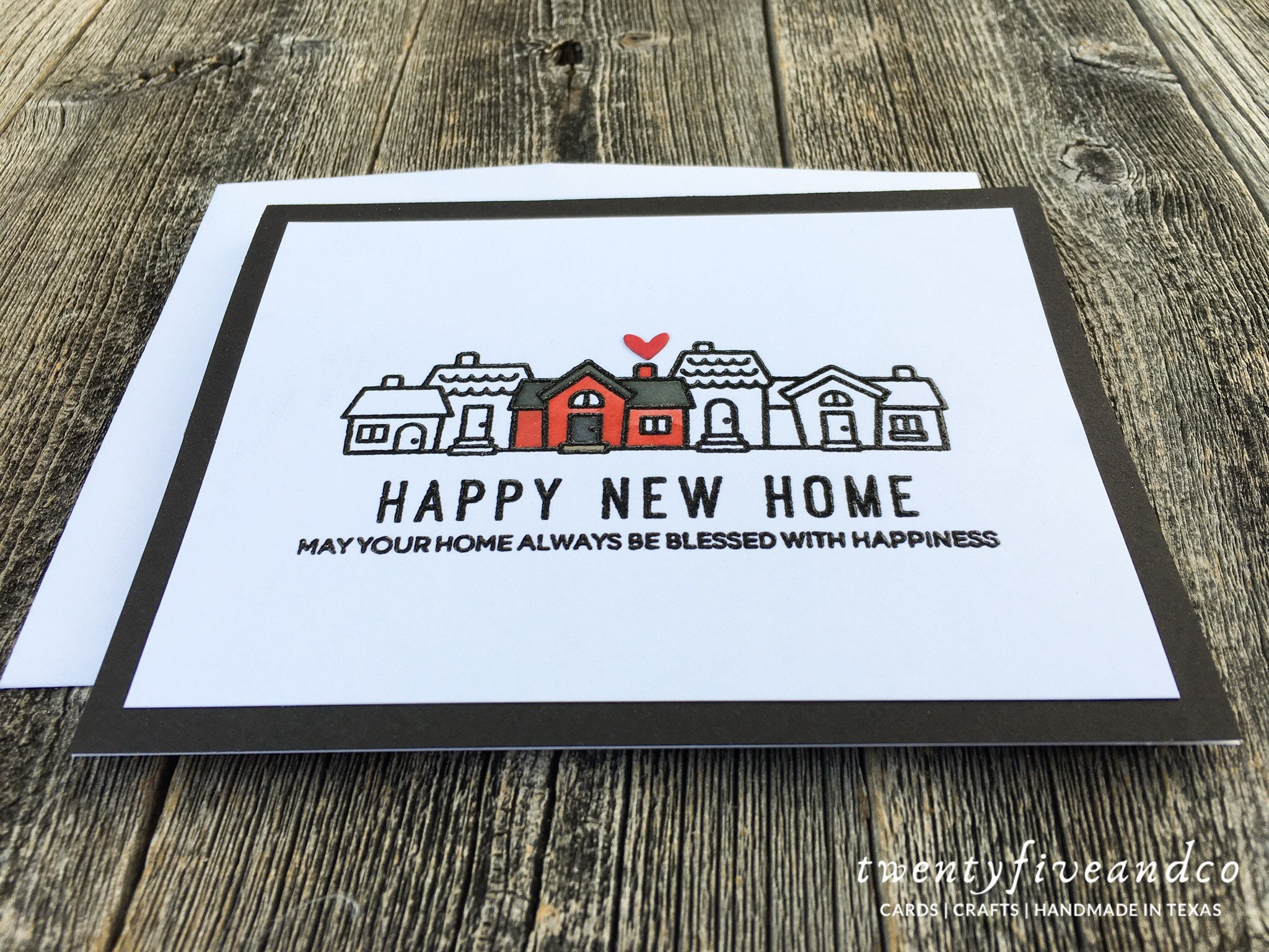 Set of 5 Handmade Housewarming Cards Minimalist | Etsy