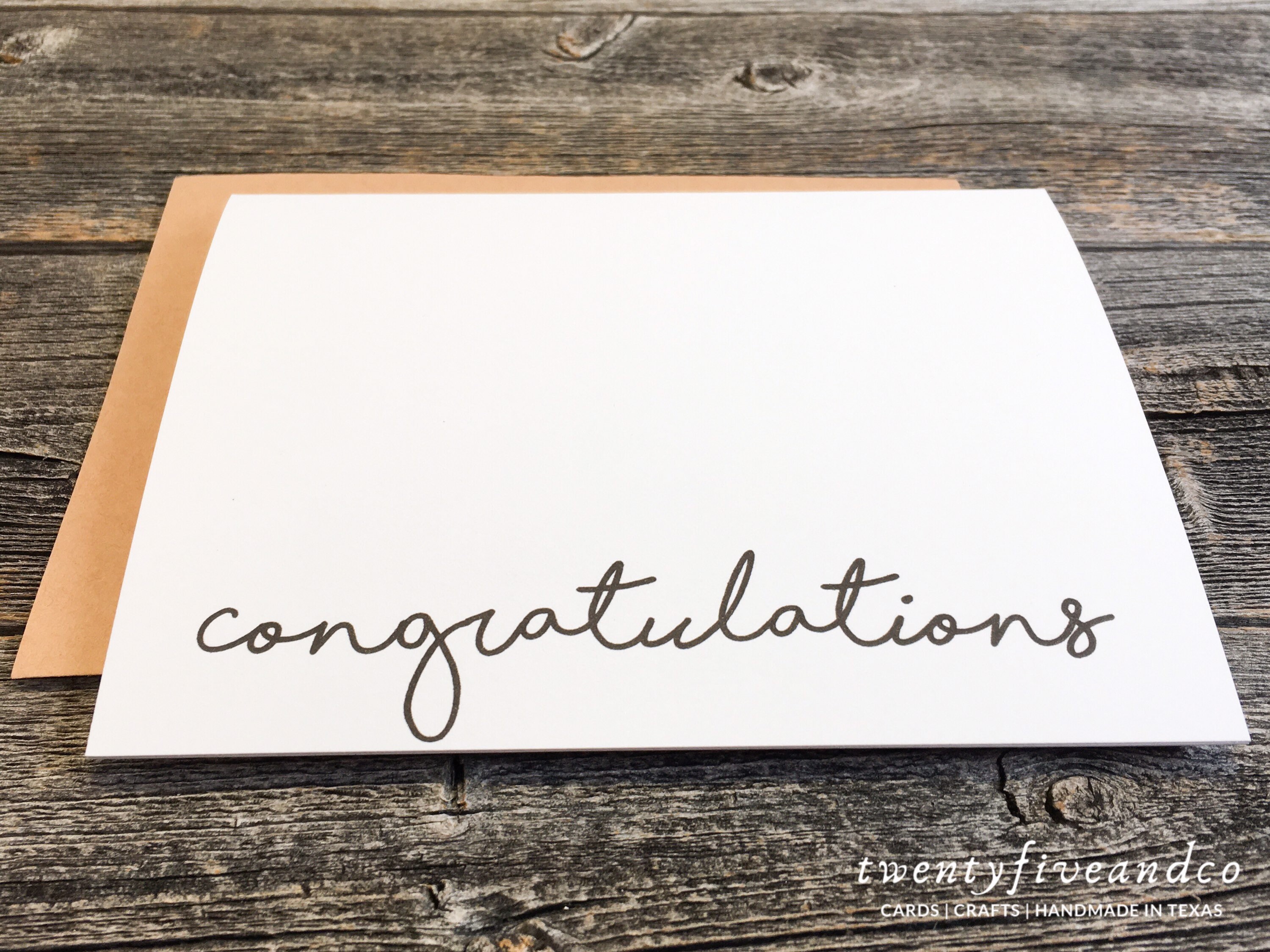 Black and White Congratulations Cards Modern Congratulations | Etsy