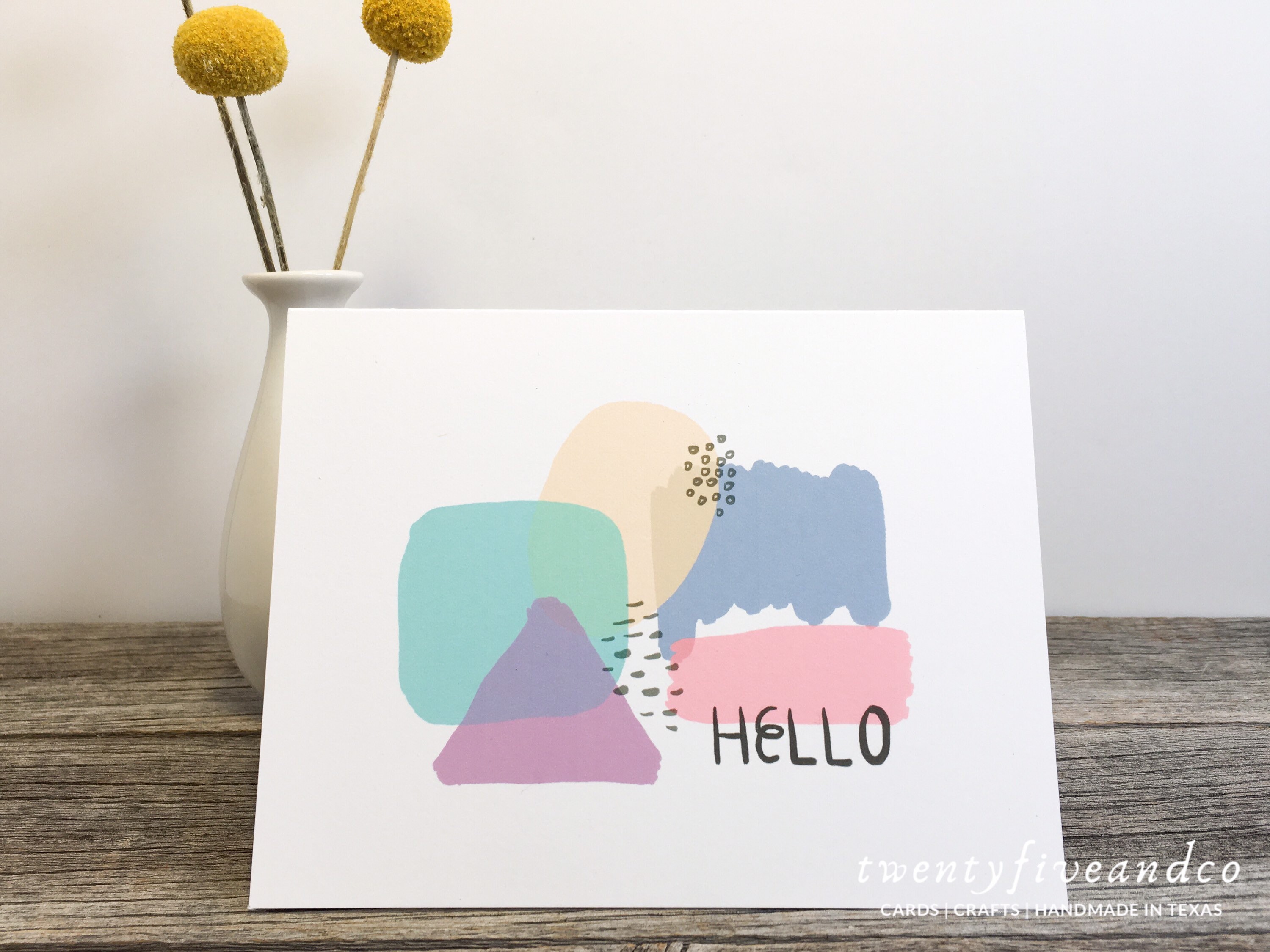 Hello Geometric Rainbow Cards Modern Rainbow Card Pack Blank | Etsy
