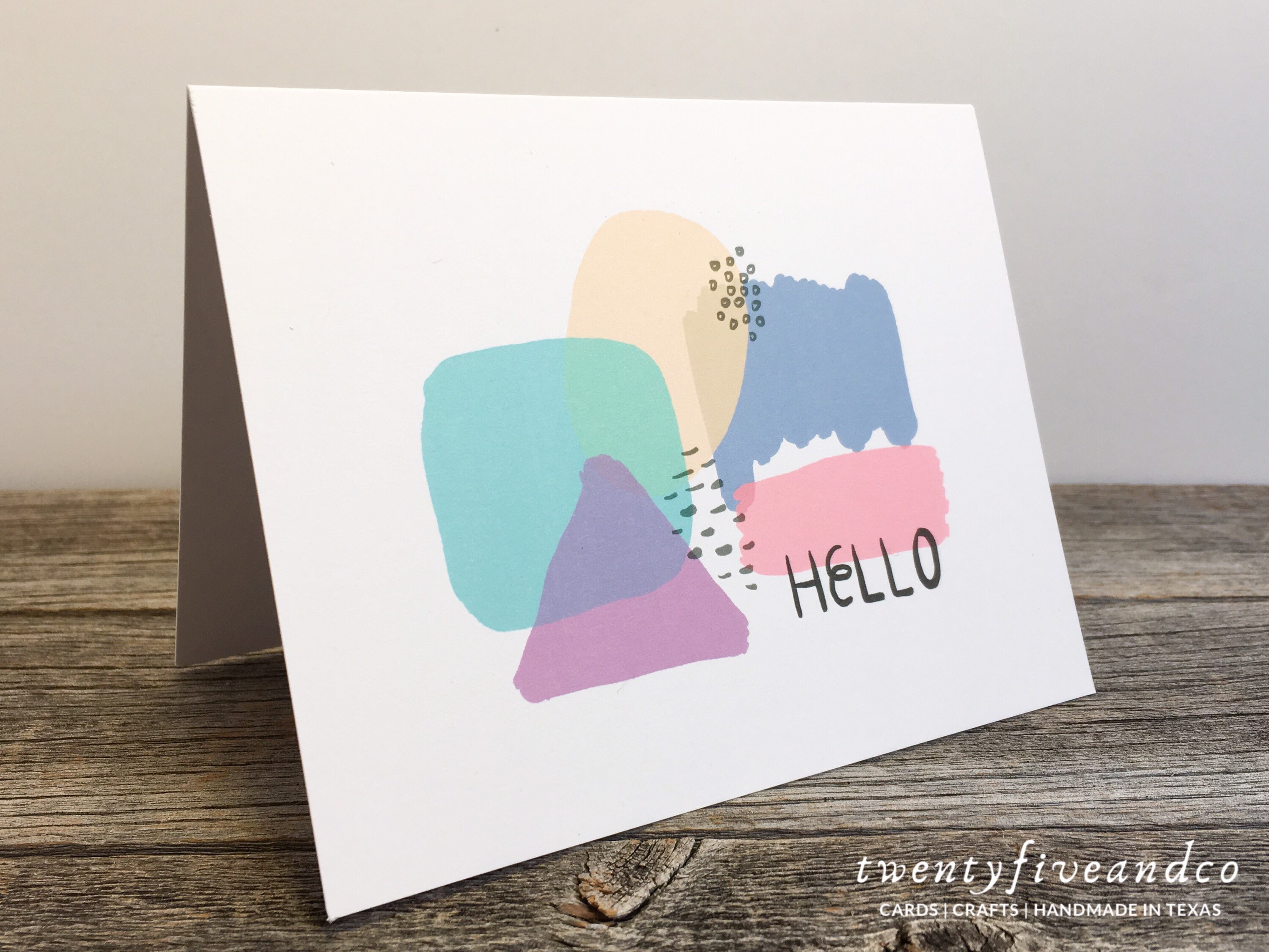Hello Geometric Rainbow Cards Modern Rainbow Card Pack Blank | Etsy