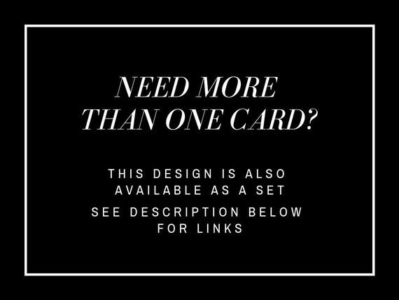 Negative Space Card SINGLE CARD Hand Painted Abstract Watercolor Hello ...