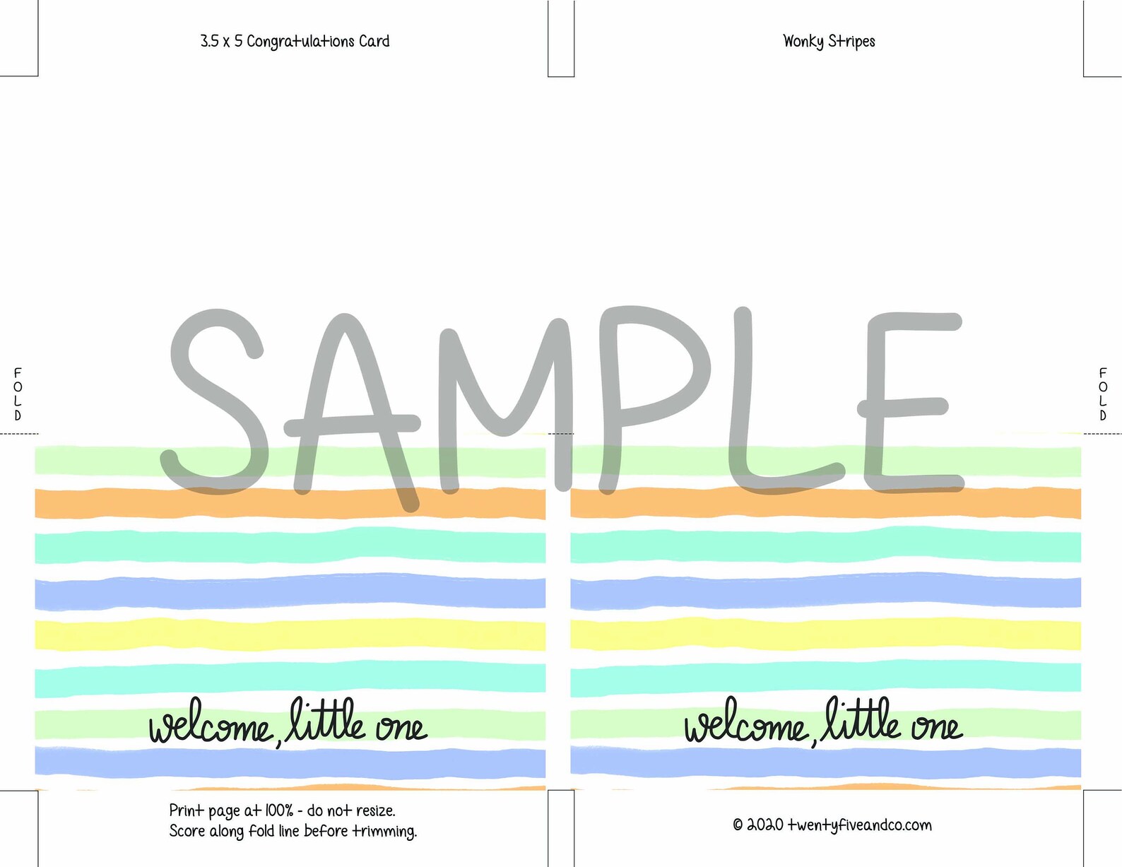 3 SIZES Printable Congratulations Card for New Baby Instant | Etsy