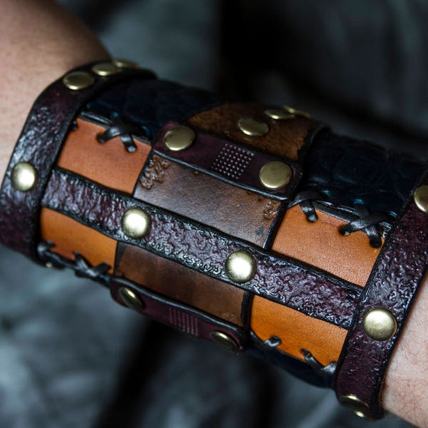 Leather Arm Cuff - Etsy
